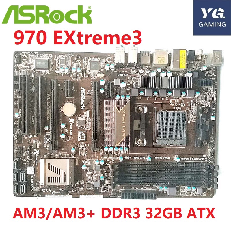 ASRock 970 EXtreme3 Original Used Desktop for AMD 970 Motherboard ...