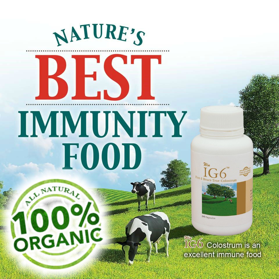 Win IG6 | 100% Organic Pure Colostrum | Food Supplement | 240 Tablets ...