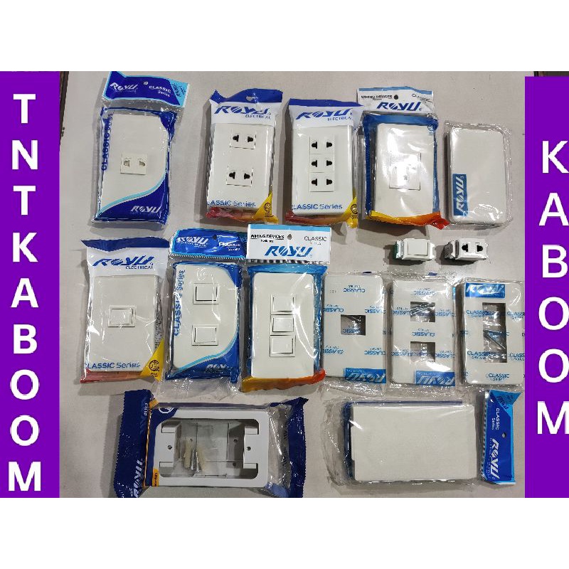 Royu | Universal Outlet & Switch Classic Series | 1Gang, 2 Gang, 3 Gang ...