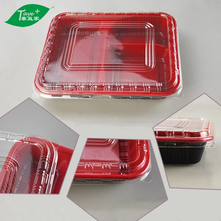 50pcs Disposable Bento Box with Lid food container 2 3 4 5 compartments ...