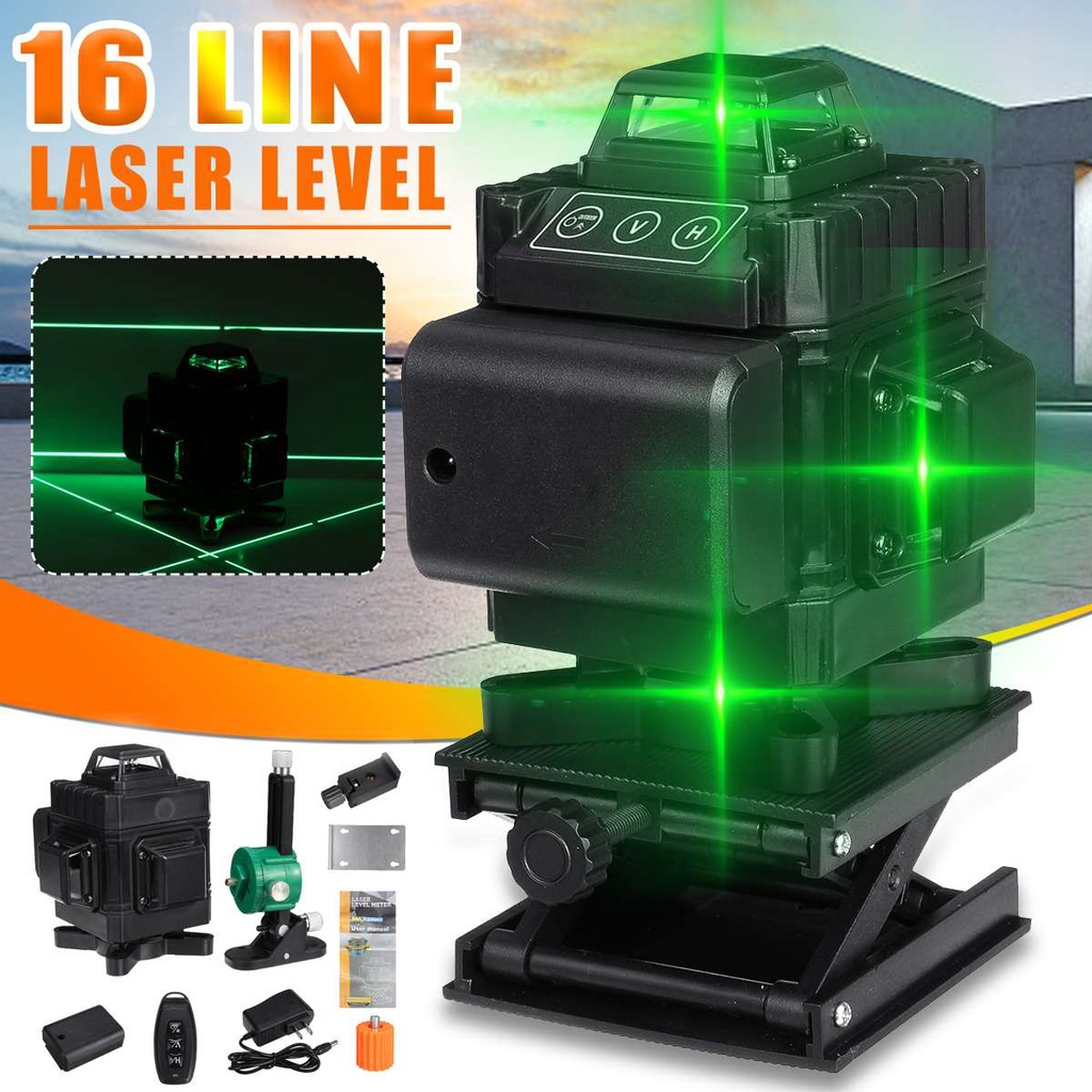 16 Lines Laser Level 4D Self-Leveling 360 Horizontal And Vertical Cross ...