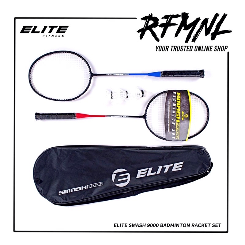 Elite Smash 9000 Badminton Racket Set | Shopee Philippines