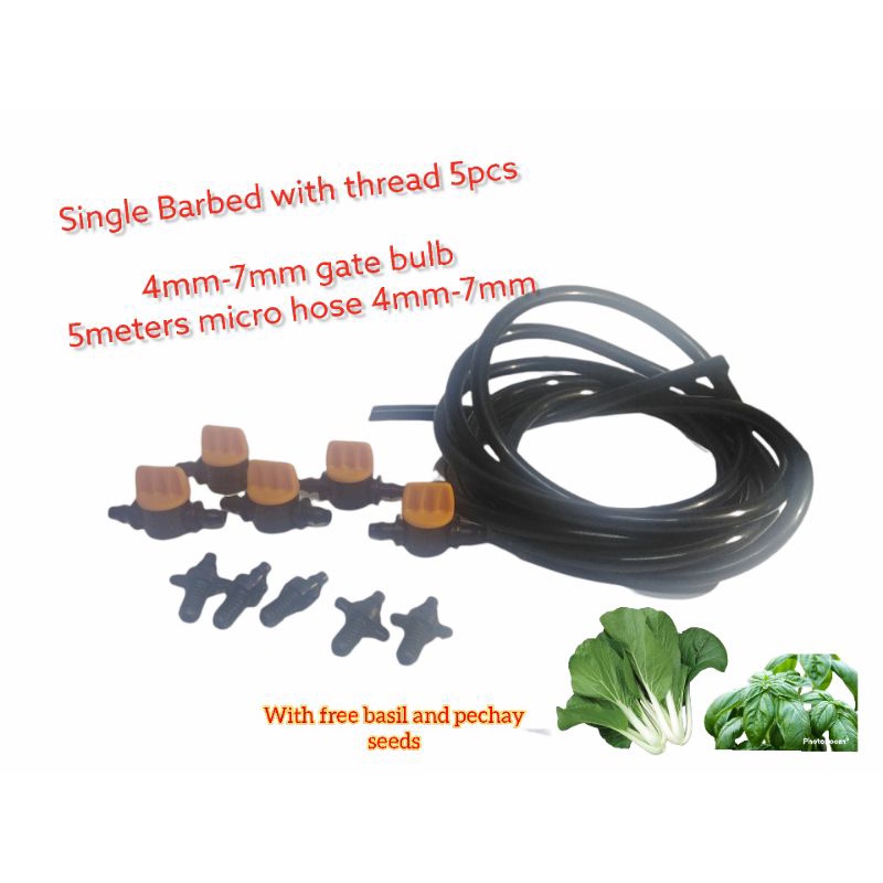 NFT irregation set (gate bulb, micro hose, single barbed) | Shopee ...