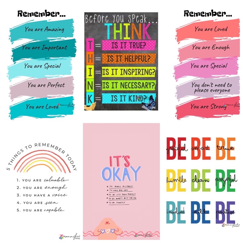 Self Reminders Qoutes Wall Decor A4 Size Laminated | Shopee Philippines