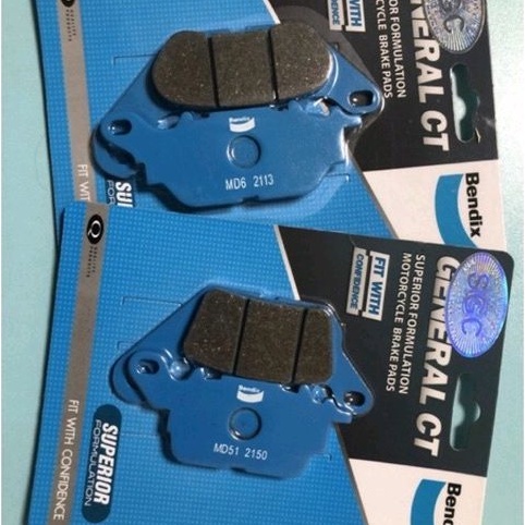 BENDIX BRAKE PADS SET [MD51/MD6] YAMAHA NMAX 155 V1/V2 [Front & Rear ...