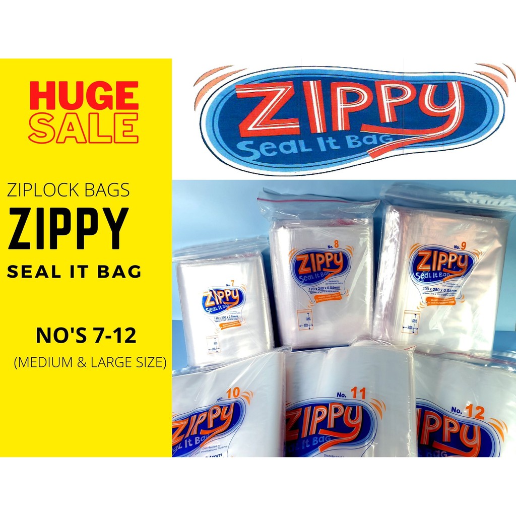 (#7-#12) 100 PCS Zippy Ziplock | Shopee Philippines