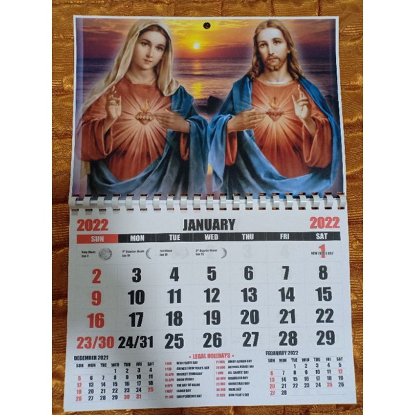 Jesus Christ & Mama Mary Calendar 2022 | Shopee Philippines