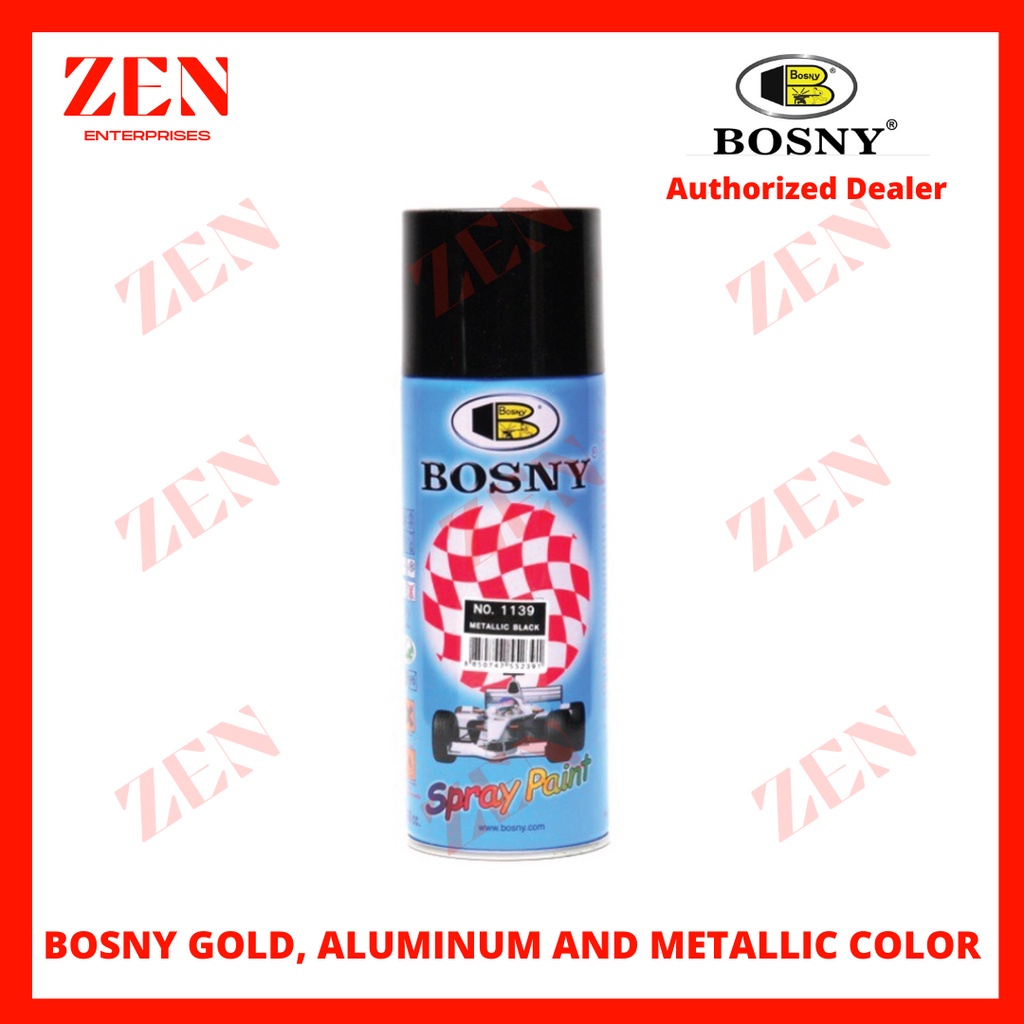 BOSNY Metallic Black #1139 Acrylic Spray Paint Metallic Colors | Shopee ...