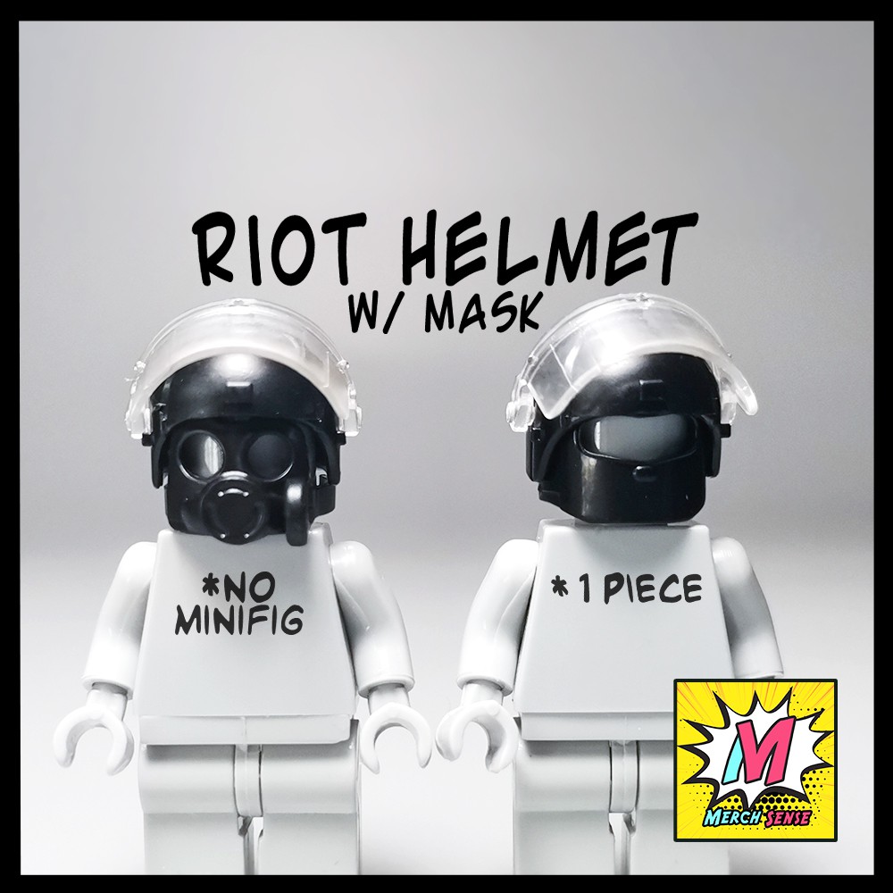 Riot Helmet Brick Minifigures Accessories Toy Parts | Shopee Philippines