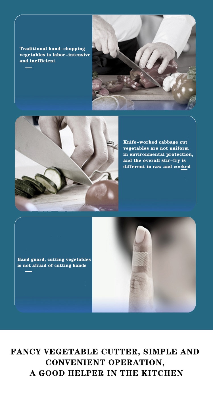 KATELV 9 In 1 Vegetable Cutter Manual Carrot Chopper Potato Grater Food ...