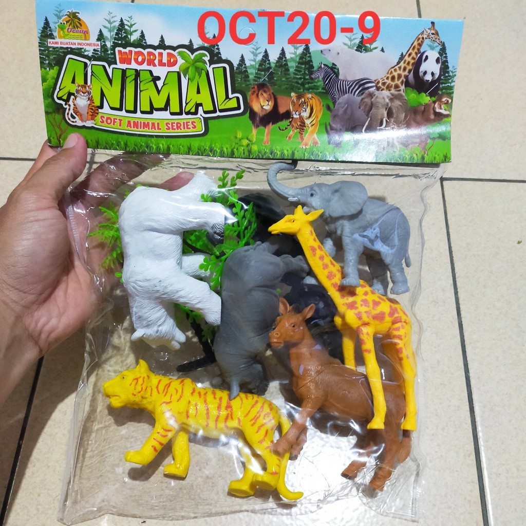 Soft ANIMAL SERIES Wild Animals Lion Elephant Rhino Deer Zebra Giraffe ...