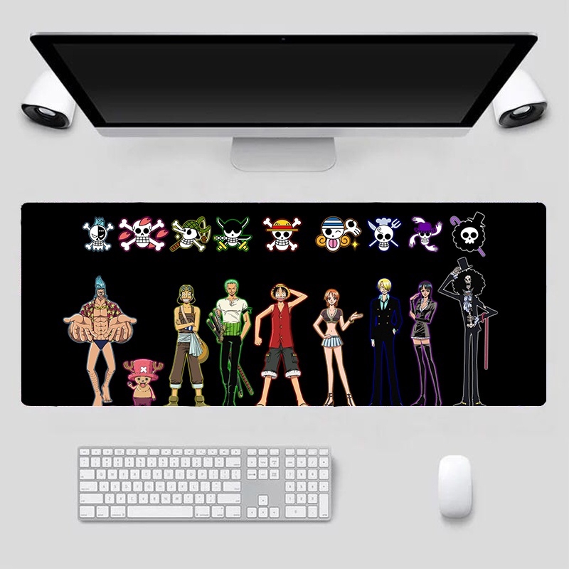 One Piece Luffy Pirate Ship Crew Anime Large Gaming Mouse Pad Keyboard ...