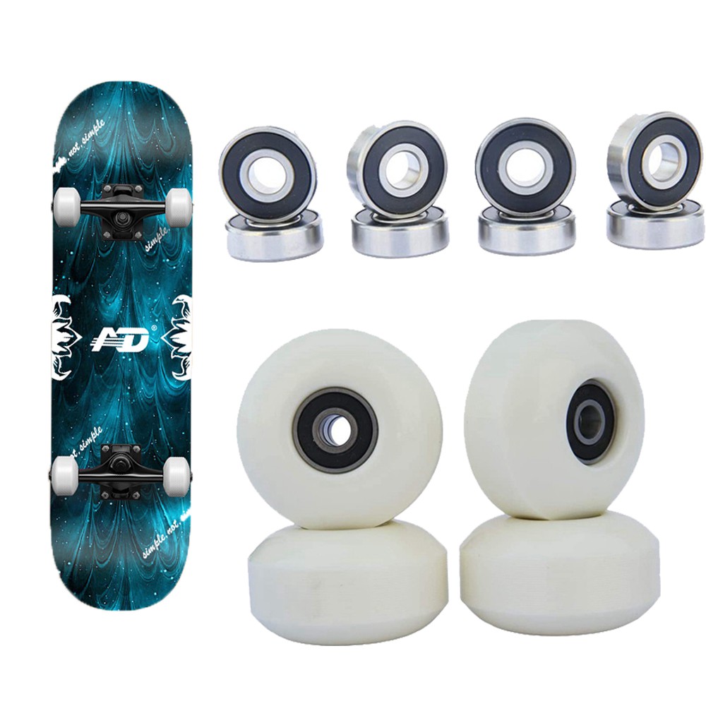 Skateboard Wheels with Bearings HHHHPH 52x30mm Street PU Wheels ...