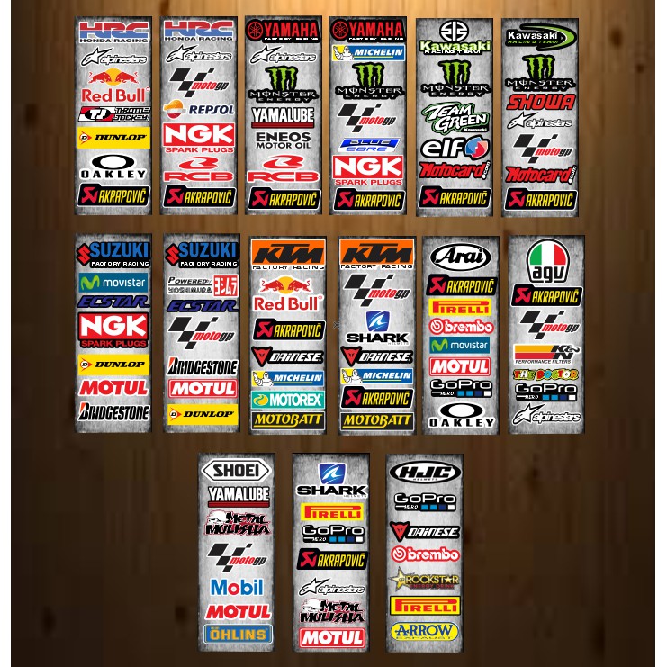 Side Strip Motor Sticker (1 set MotoGP and Helmet Sticker) | Shopee ...