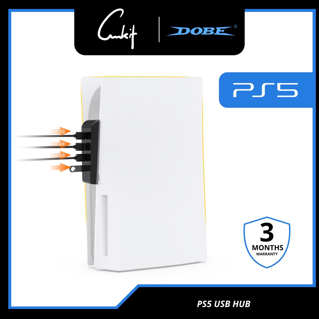DOBE PS5 USB Hub PS5 USB 2.0 4 Port USB Hub ( PS5 Digital PS5 CD ...