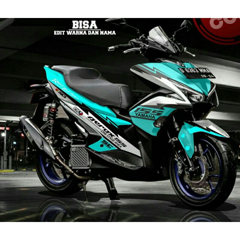 Aerox Full Body Decal Sticker 155 Tosca Blue Full Body Variation ...