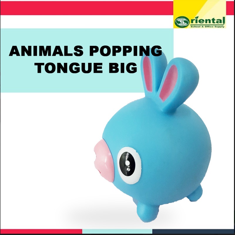 BIG 4 inches Animal Bleeping Popping Tongue Toys - Colorful Animal ...