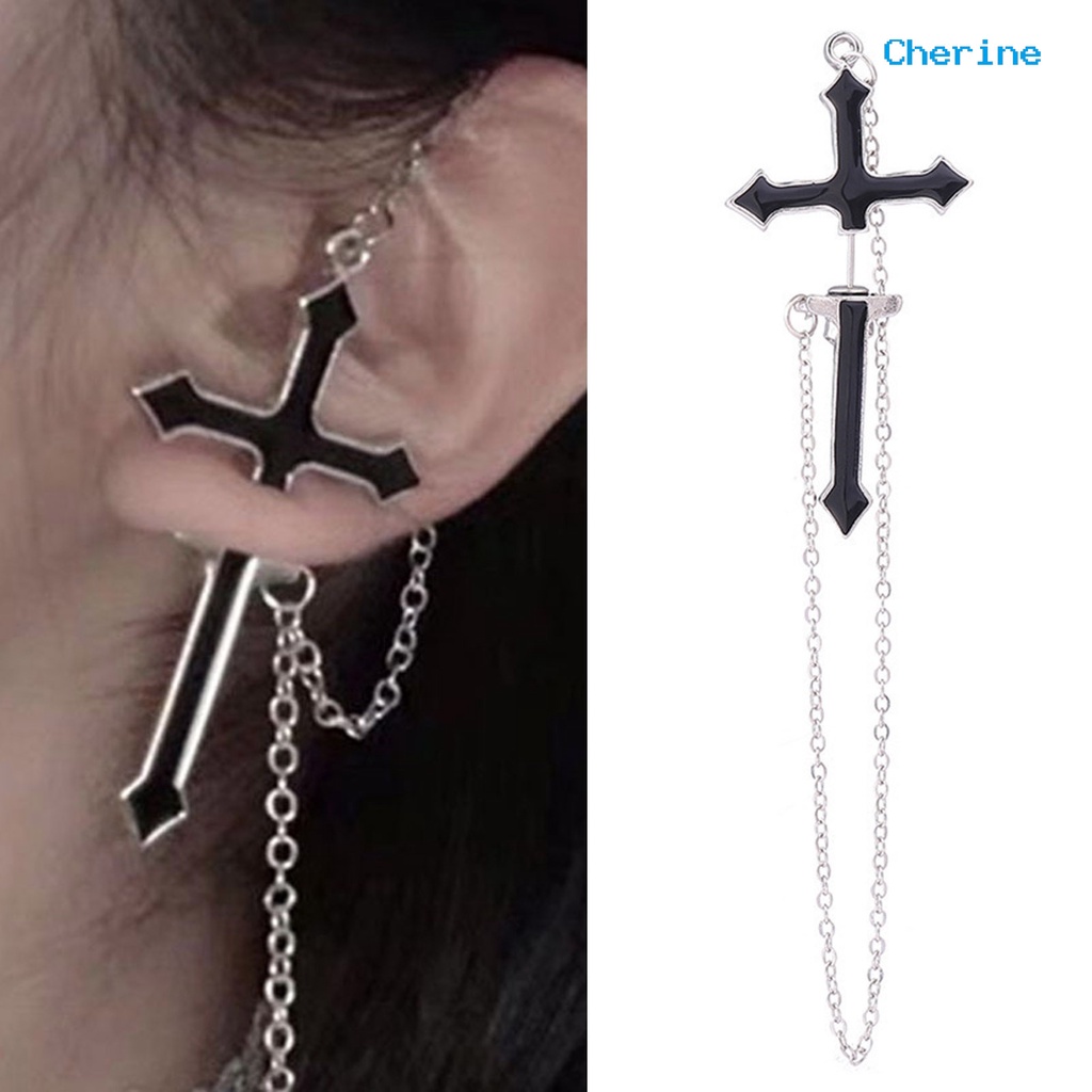 CH 1Pc Earring Chain Stylish Cross Design Non-allergic Decorative ...
