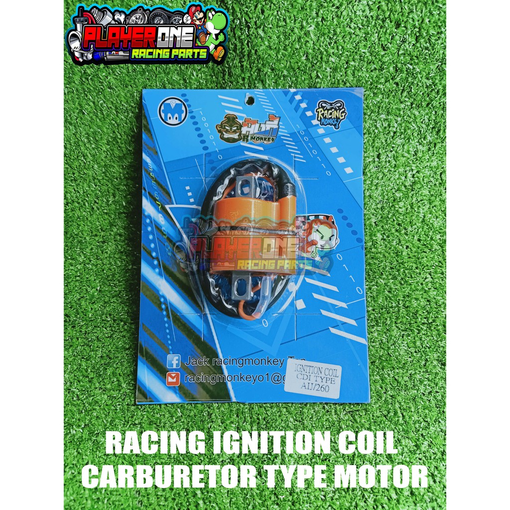 RACING MONKEY IGNITION COIL CARBURETOR TYPE MOTOR | Shopee Philippines