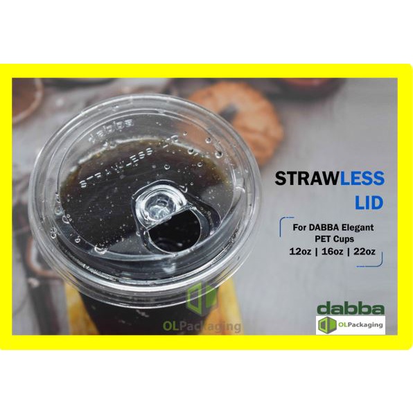 1 box DABBA Elegant Strawless, Dome & Flat Lid 95mm (1250pcs) | Shopee ...