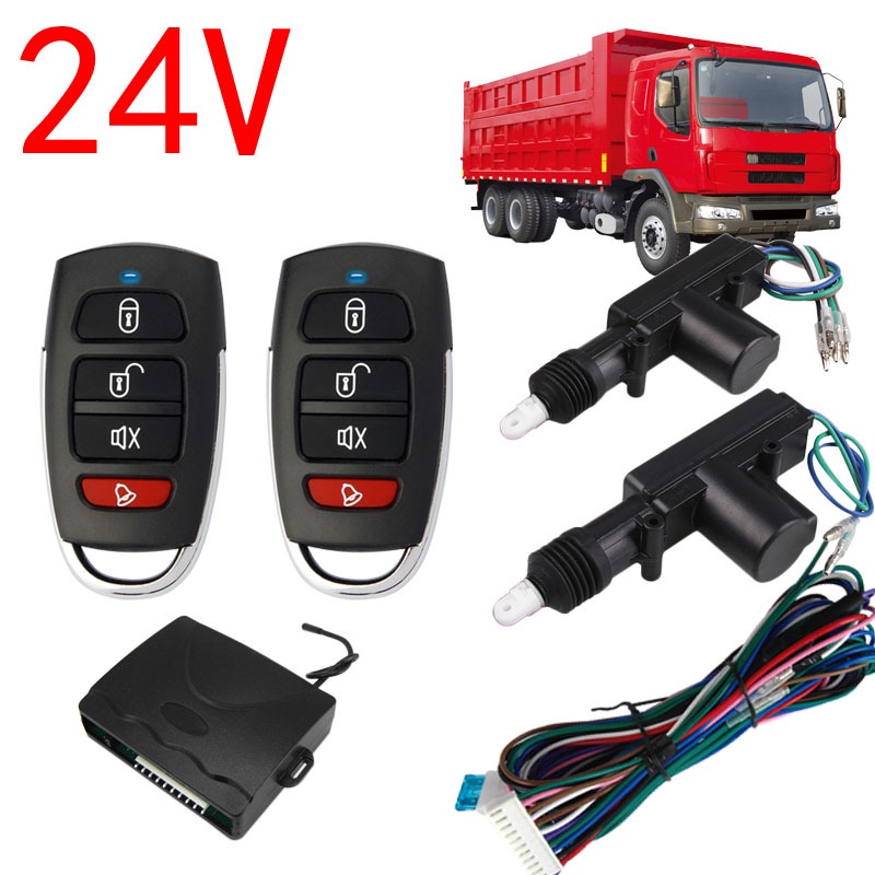 Central Control Lock Anti-Theft Device Truck Remote 24V Car Universal ...