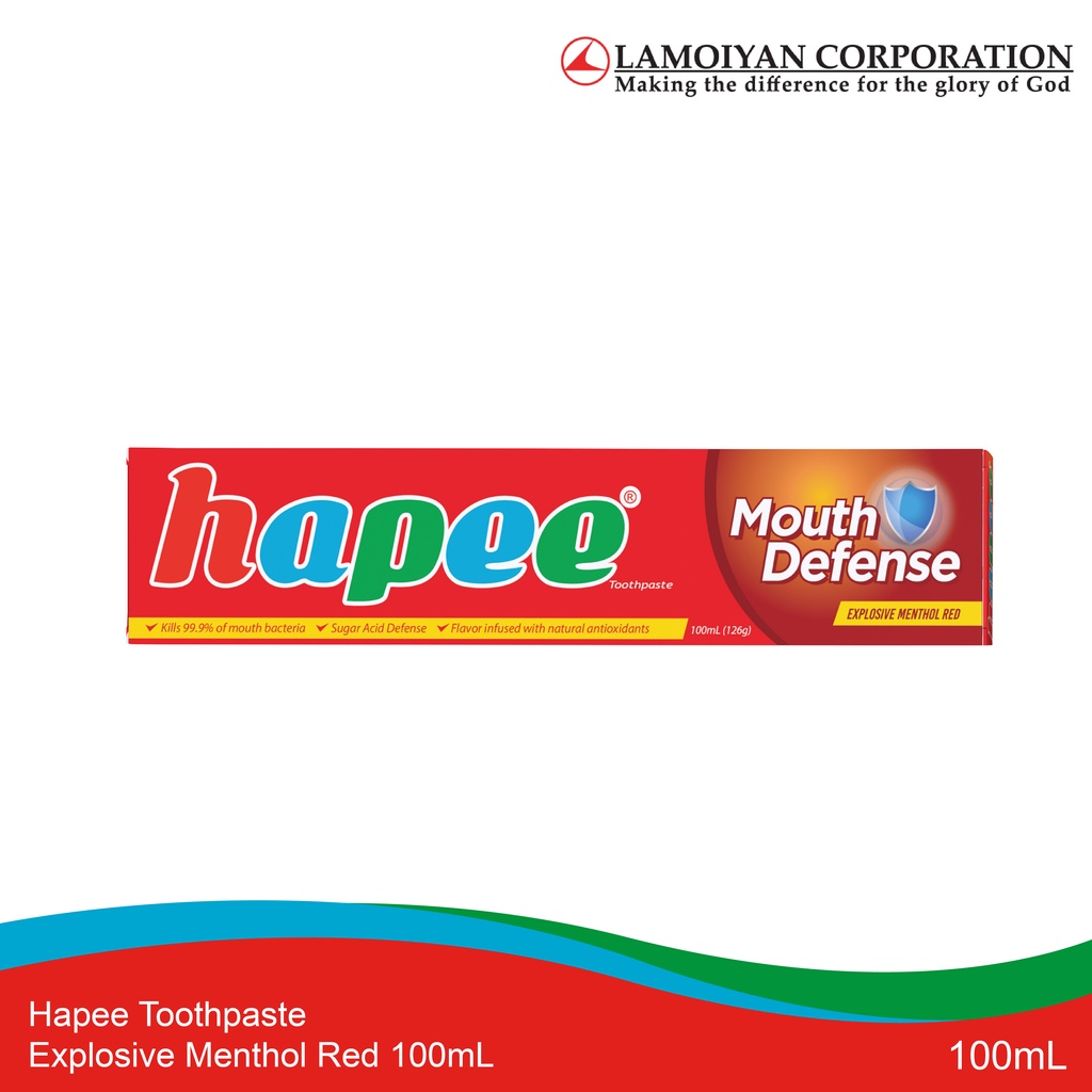 Hapee Toothpaste Explosive Menthol Red 100mL | Shopee Philippines