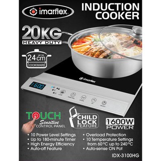Imarflex Induction Cooker IDX-3100HG Black/Silver | Shopee Philippines