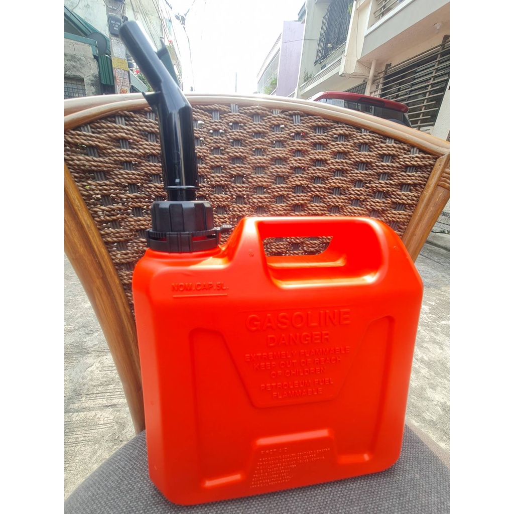 5 liters Fuel Tank Container gasoline Spare Plastic (portable) | Shopee ...