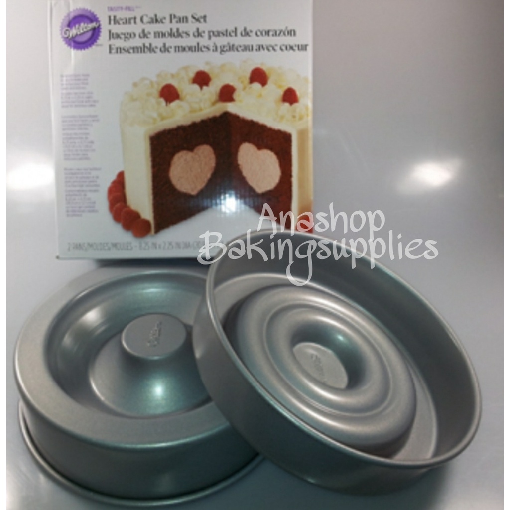 Wilton Heart Tasty Fill Cake Pan set | Shopee Philippines