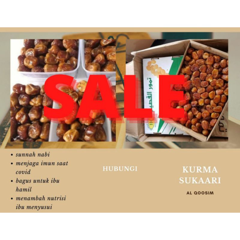 Ramadan Parcel Food Dates Sukari Al qosim original 500 Grams By Hajj ...