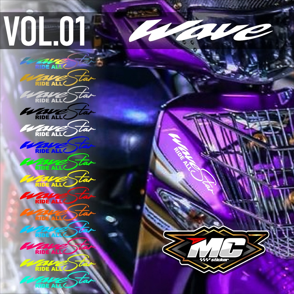 Cutting Sticker Supra Wave - Motorcycle Accessories Sticker Striping ...