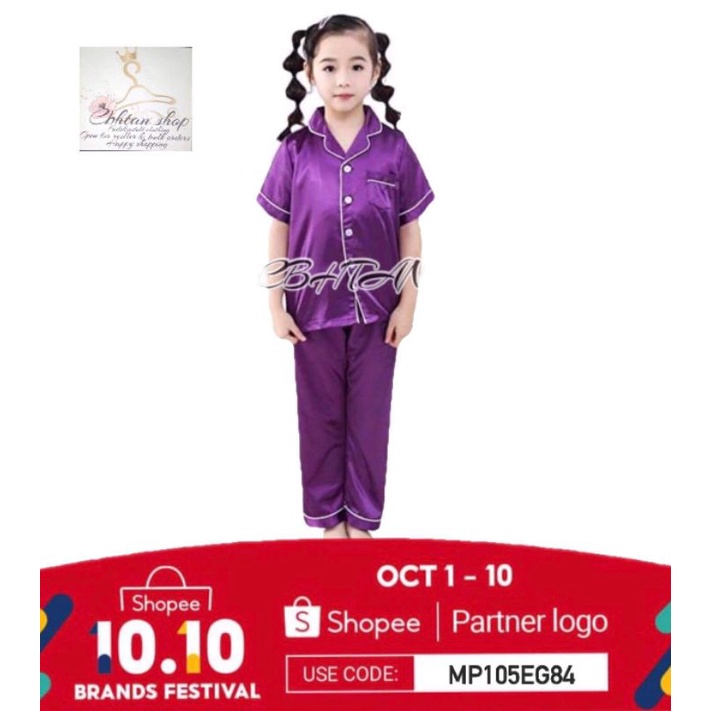 Sleepwear TERNO PADJAMA silk korean fashion KIDS&TEENS | Shopee Philippines