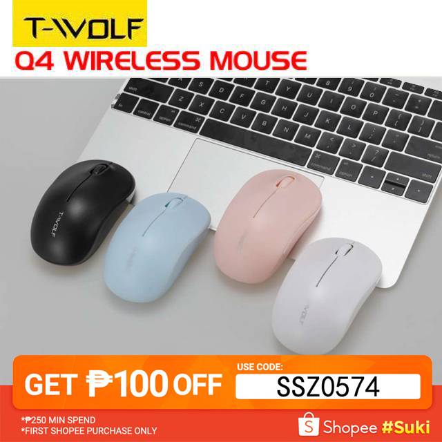 COD T-Wolf Q4 wireless USB mouse Portable Mini Size compact office ...