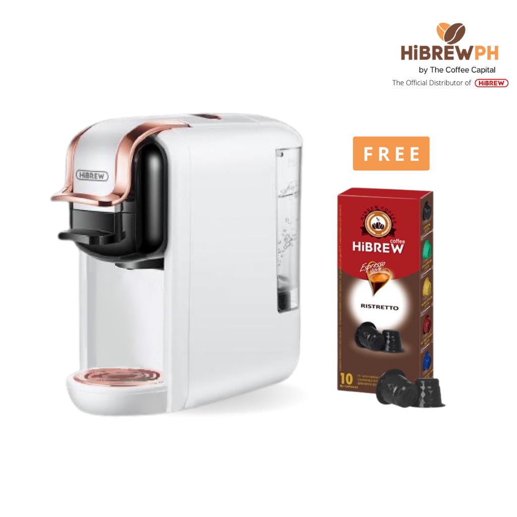 Hibrew 5 In1 Multiple Capsule Espresso Coffee Machine - NS Ese Pod DG Ground Milk Capsule Hot ...