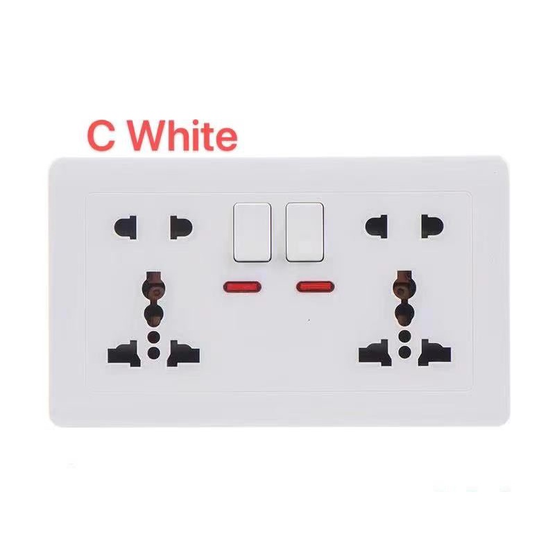 Dk COD universal power socket 5 holes dual usb charger port socket ...