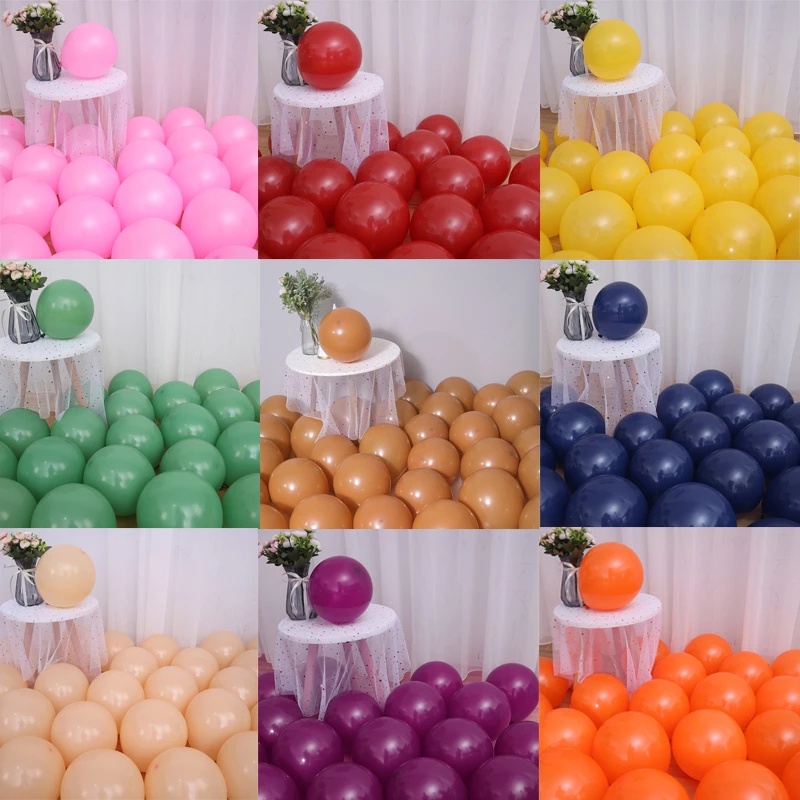 Pack of 10 Latex Balloons Party Supplies Venue Decor Coffee Brown ...