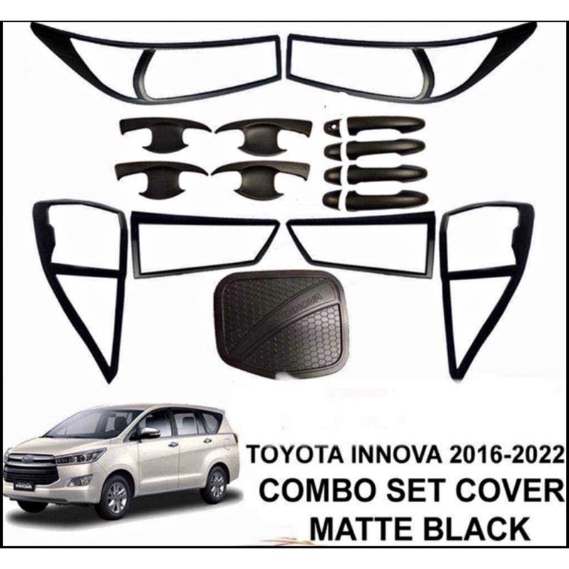 Toyota Innova 2016-2025 Garnish Set MATTE BLACK | Shopee Philippines
