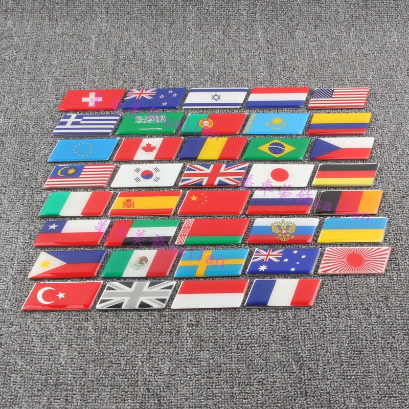 Car Sticker United States Germany France Russia Chinese Flag Car ...