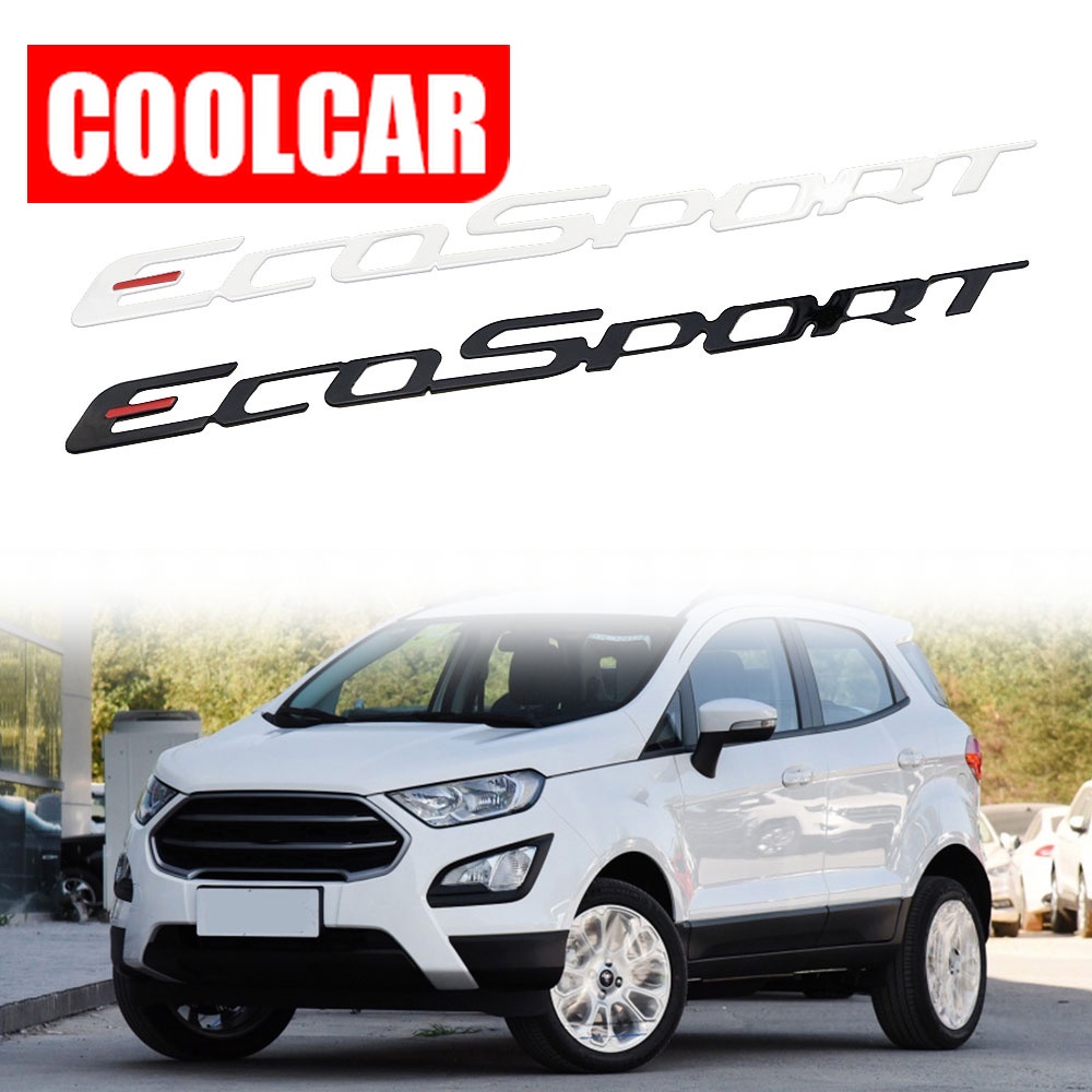 43.5cm ABS Chrome / Piano Black Car Rear Spare Tire Emblem Ecosport ...