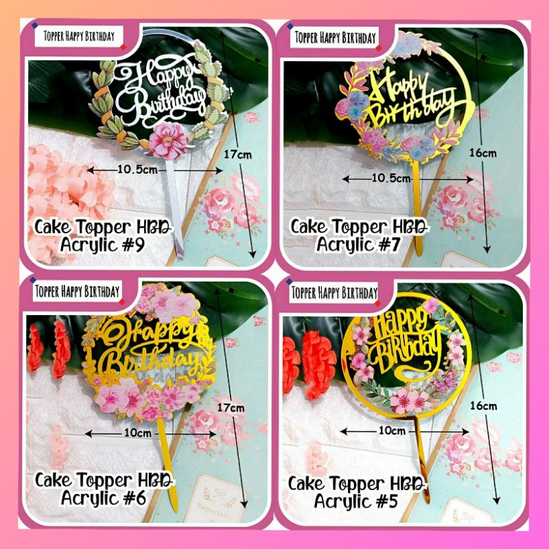 Cake Topper Happy Birthday Premium Birthday Cake Topper Cake Pick ...