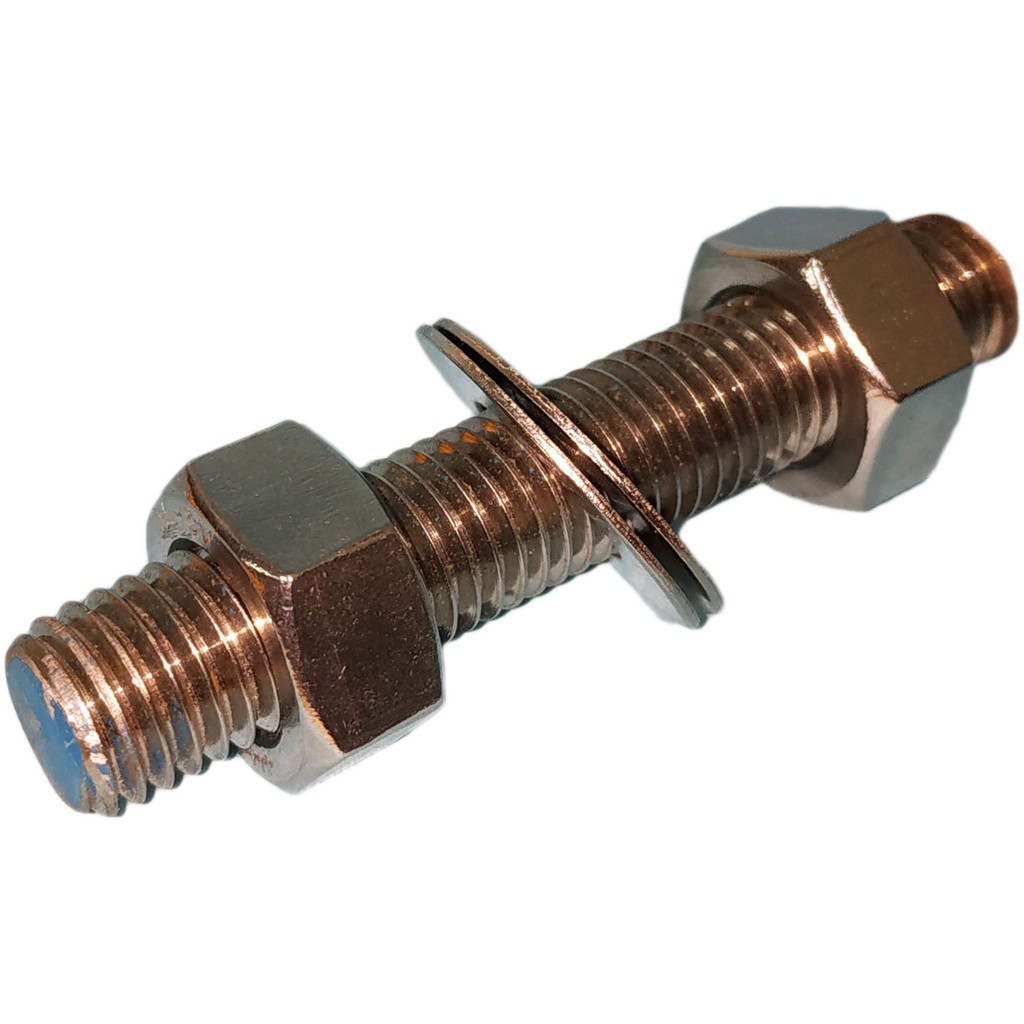 SS STUD BOLT 16MM X 125MM WITH 2 NUT AND 2 FLAT WASHER STAINLESS STEEL ...