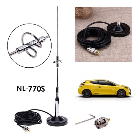 NL 770S Antenna+Magnetic Base Cable+Connector For Car Radio Two Way ...
