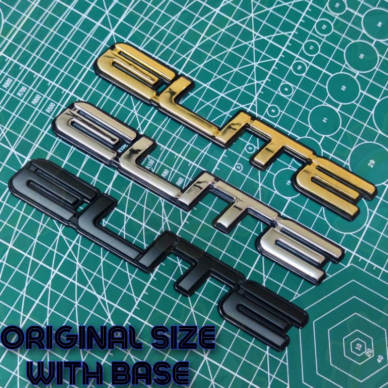 WITH TAPE & BASE SIZE PERODUA VIVA ELITE WORDING LOGO / BADGE / EMBLEM ...