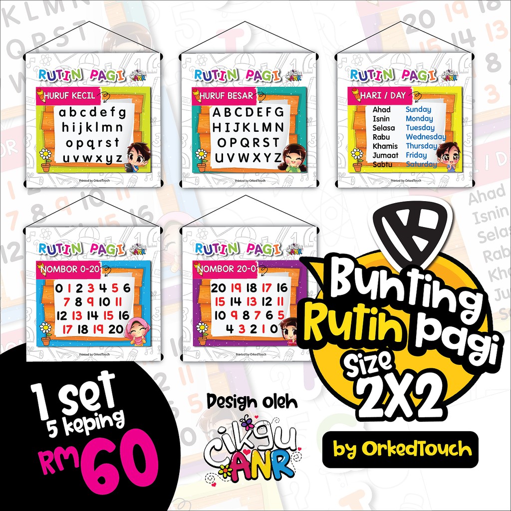 [Best Choice] Daily Routine Preschool BUNTING 2X2 -READY-STOCK ...