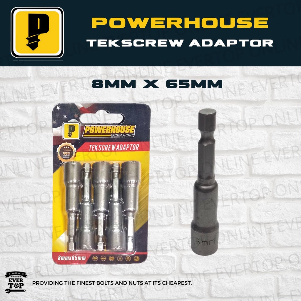 5PCS POWERHOUSE TEKSCREW ADAPTOR W/ MAGNET | SOLD PER PACK | EverTop ...