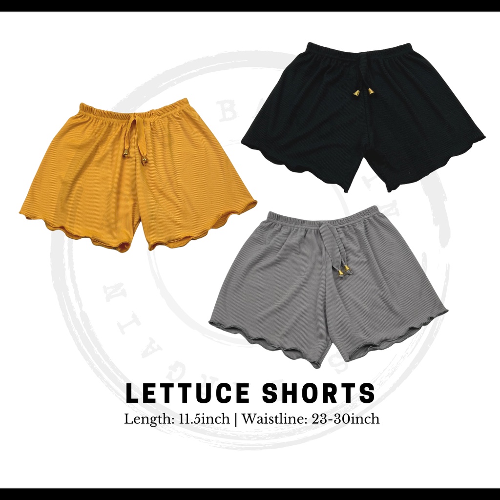 Shorts Lettuce Ribbed Knitted For Girls 2-9years old Assorted | Shopee ...