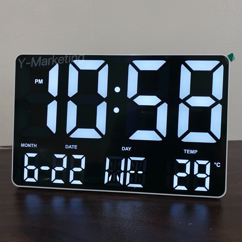 (0717) LED LARGE Display Digits With Remote Control Alarm Clock Wall ...