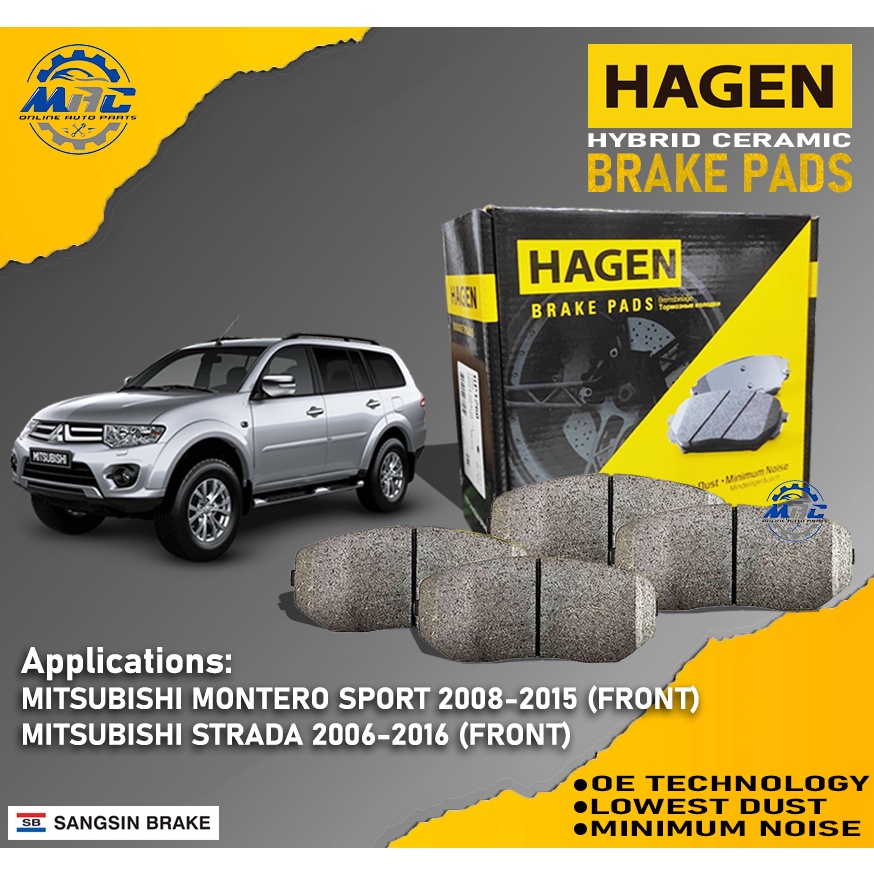 MITSUBISHI MONTERO SPORT GEN 2008 - 2015 HAGEN Hybrid CERAMIC FRONT ...