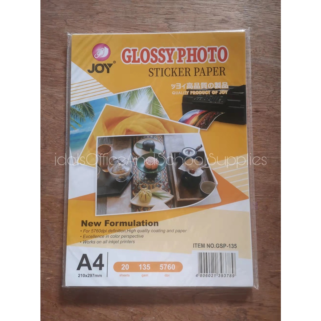 JOY Sticker Paper A4 20 sheets | Shopee Philippines