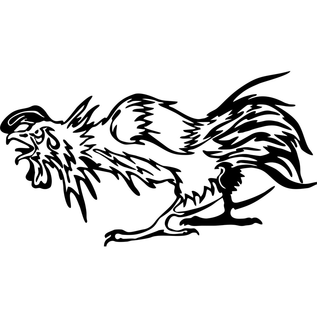 Fighting Chicken Rooster Spurs Car Truck Window Laptop Sign Vinyl Decal ...